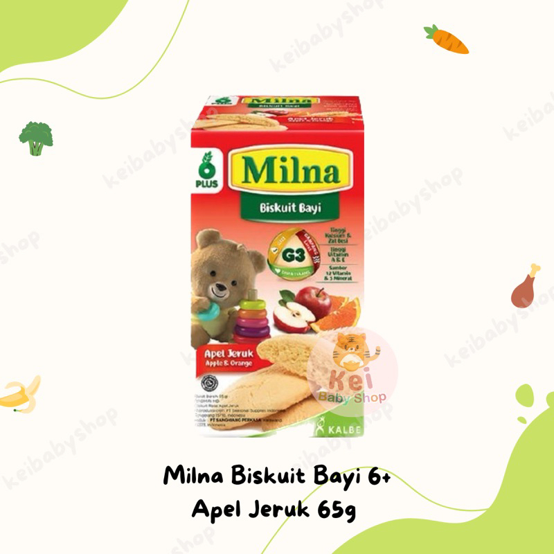 Jual Milna Biskuit Bayi 6+ Apel Jeruk 65g / Camilan Bayi MPASI | Shopee ...