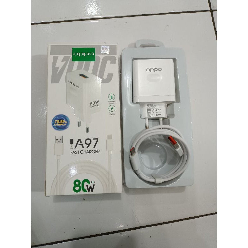 Jual Adaptor + kabel Micro oppo A97 80watt 80W typeC type C fast charging charger cas micro tc ...