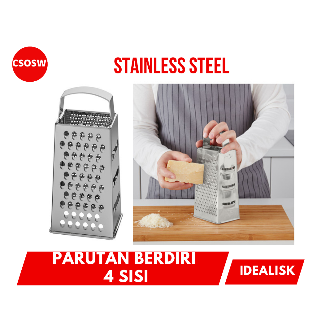 Jual Parutan Berdiri 4 Sisi Stainless Steel Grater IDe4 Parutan Multi ...