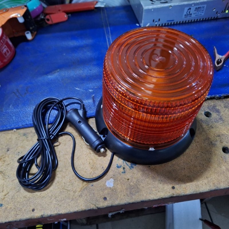 Jual rotary beacon 12 - 24 volt aeslux quality super nyala kuning ...