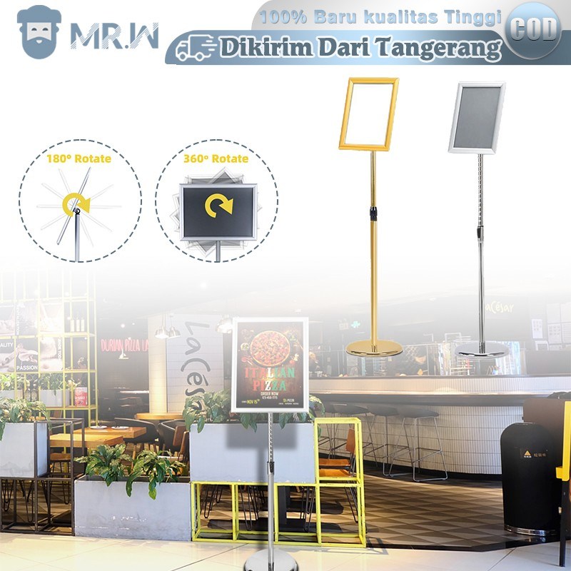 Jual Standing Frame A4 Stainless Frame Display Promo Telescopic ...