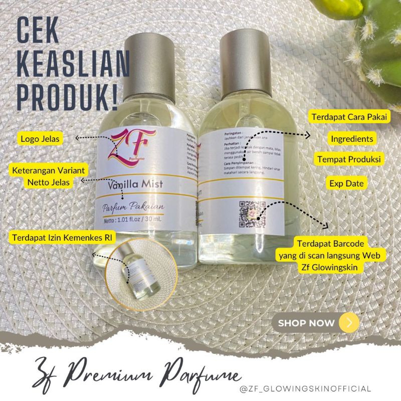 Jual ZF PARFUME || PRAMUGARI || Sweet, Fresh, Jasmine, Green Tea || 100 ...