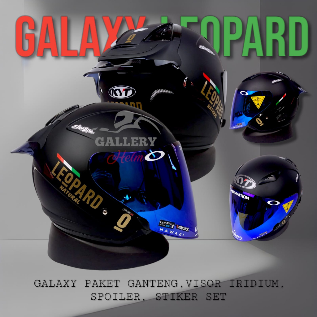 Jual HELM KYT GALAXY FLAT R SOLID HITAM DOFF | PAKET GANTENG LEOPARD ...