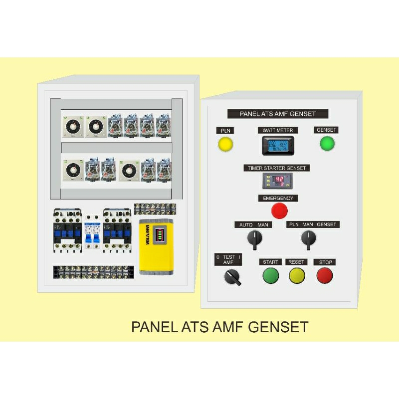 Jual panel ATS AMF genset 5kva - 8kva 1 phase | Shopee Indonesia
