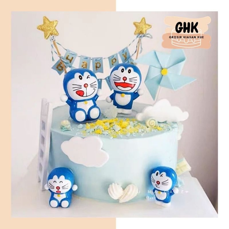 Jual Cake Topper Hiasan Kue Doraemon Set dan Satuan Sit Stand ( Mainan ...