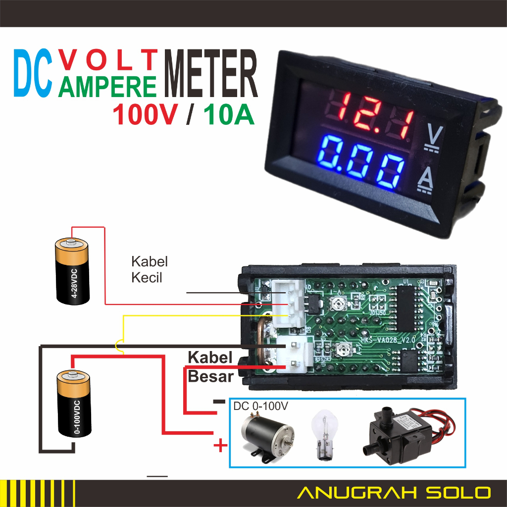 Jual Combo DC Volt Ampere Meter Voltmeter Amperemeter | Shopee Indonesia