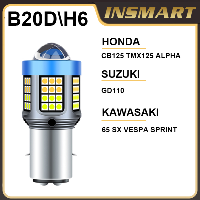 Jual Sepeda Motor Lampu H4 BA20 T19 P15D Lampu LED Spotting Lens 3030 ...