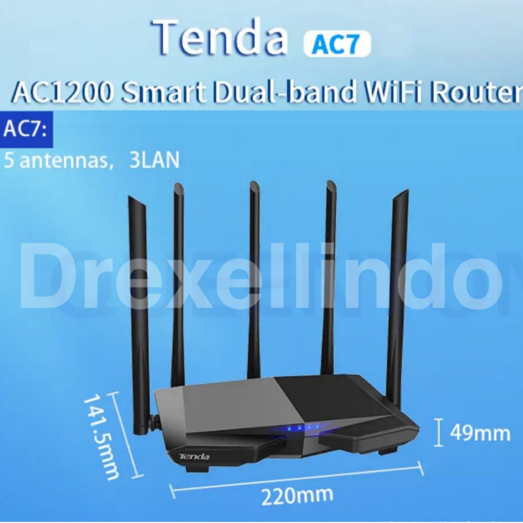 Jual Tenda AC7 1200mbps Network Extender wifi router wall penetration ...