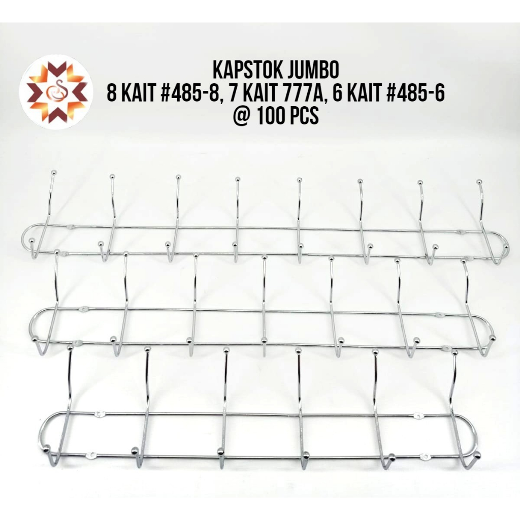 Jual Gantungan Baju Hanger Stainless Kapstok Stainless Dinding Baju 6 kait 7 Kait Dan 8 kait ...