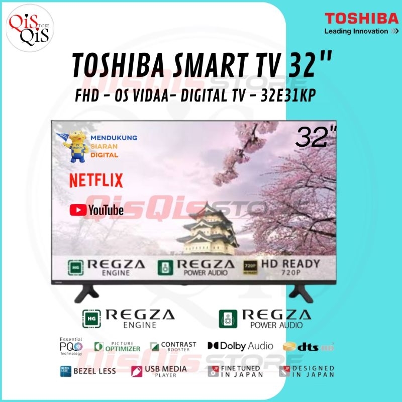 Jual TOSHIBA Smart TV 32 Inch - Digital TV - 32E31KP - Garansi Resmi | Shopee Indonesia