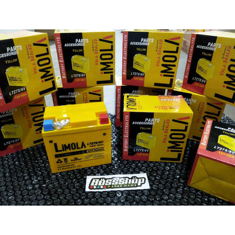 Jual Aki /Accu GEL LIMOLA GTZ7S-6V Aki/battery Motor Satria F Vario ...