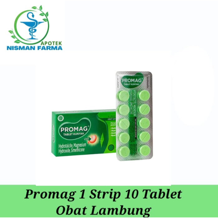 Jual Promag Tablet Obat Sakit Maag 1 Blister isi 10 tablet | Shopee ...