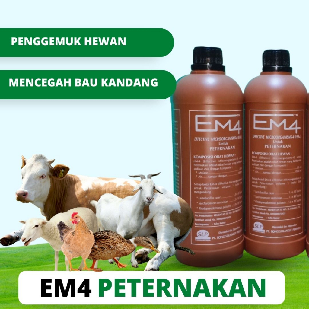 Jual Em4 Peternakan Obat Kesehatan Ternak Probiotik Hewan 1 Liter ...