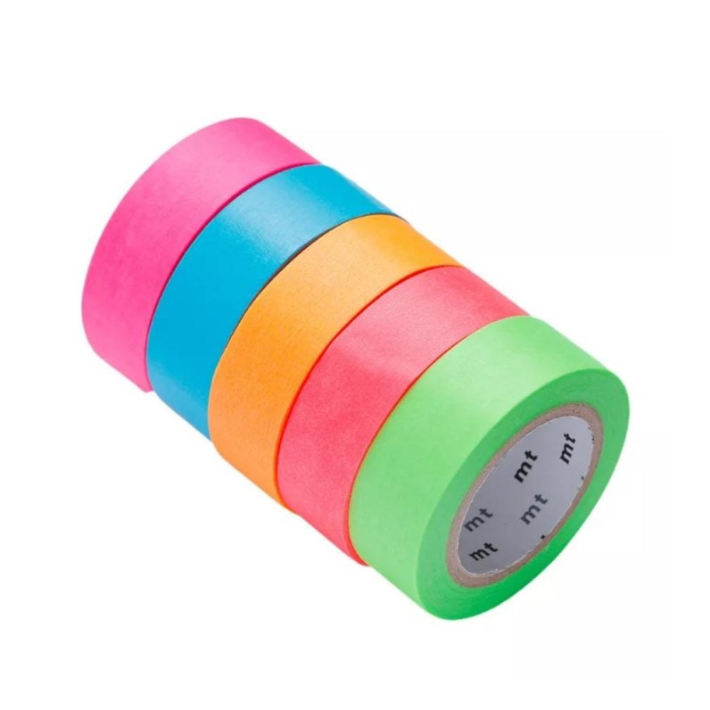 Jual washi tape aesthetic mt Solid Neon merah masking tape washitape 1 ...