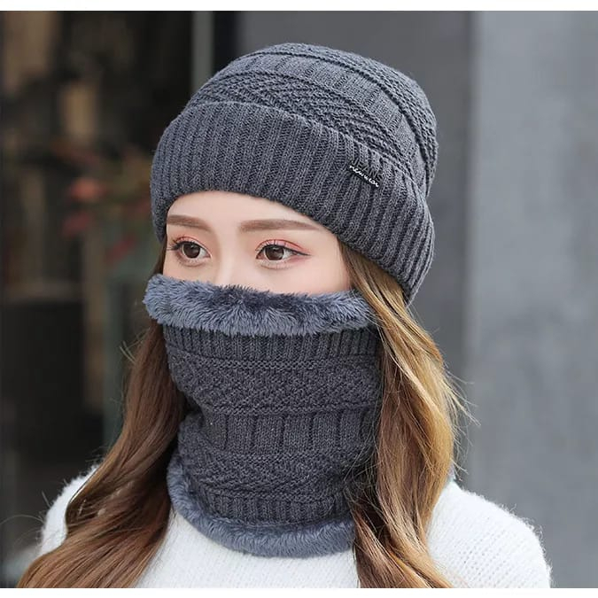 Jual Topi Kupluk Tanpa Syal Rajut Bahan Tebal Pria Wanita | Shopee ...