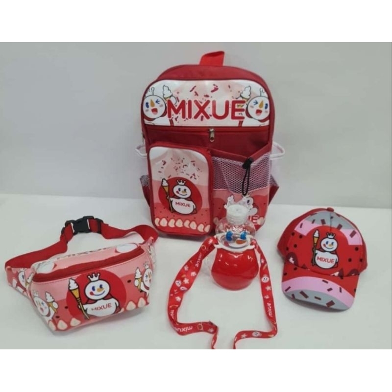Jual BANYAK BONUSNYA Tas Ransel Mixue 4in1 Tas Maskot Mixue+Tumbler ...