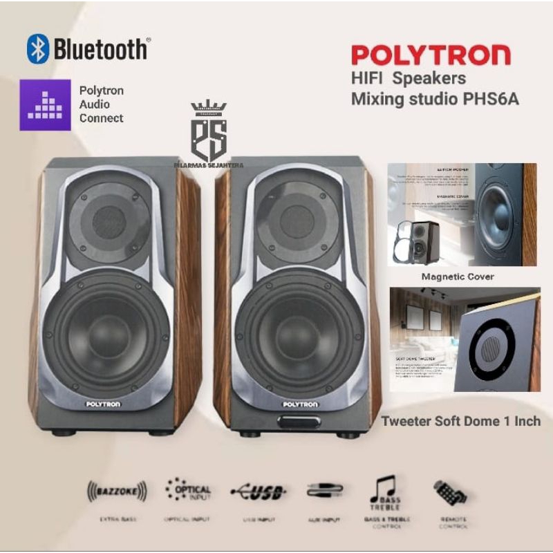 Jual Speaker hifi Polytron PHS6A speaker aktif HI FI POLTRON PHS 6A ...