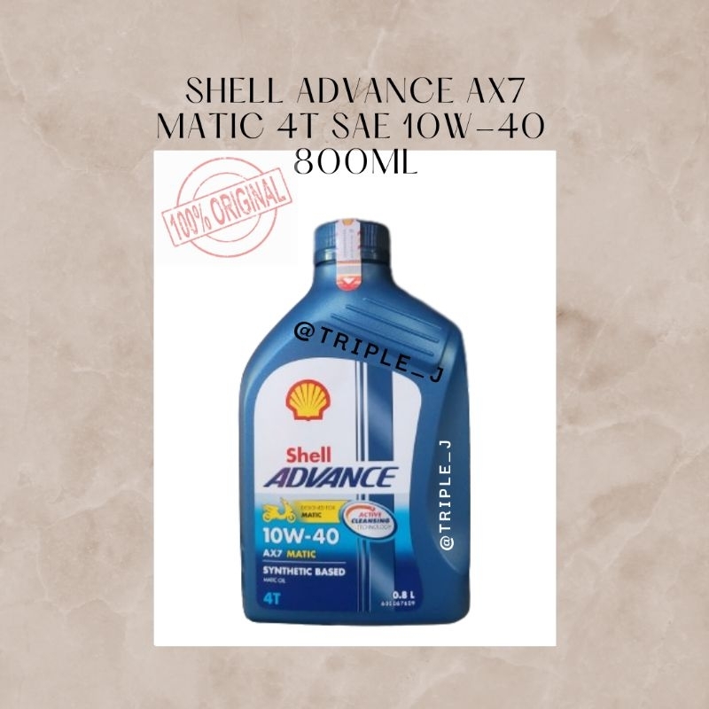 Jual Shell Advance AX7 Matic 10W-40 800ml / Oli mesin sepeda motor ...