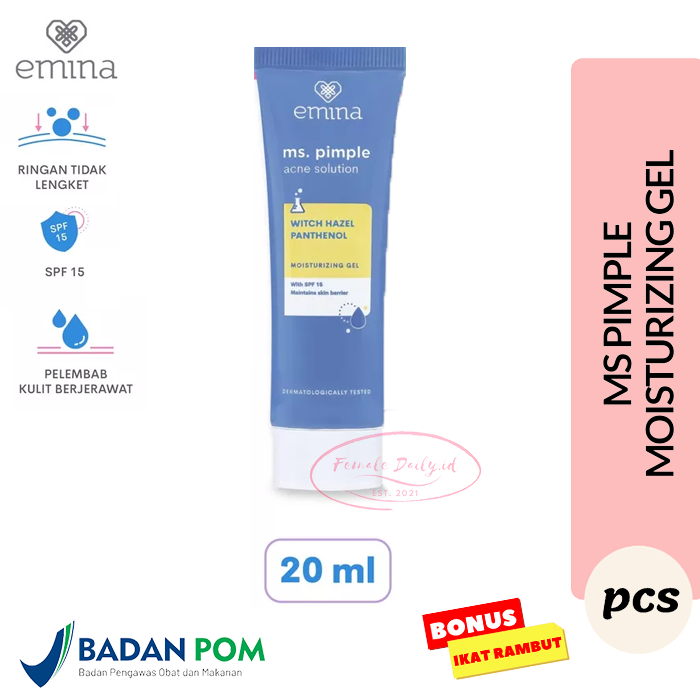 Jual EMINA Ms.Pimple Acne Solution Moisturizing Gel 20ml | Shopee Indonesia