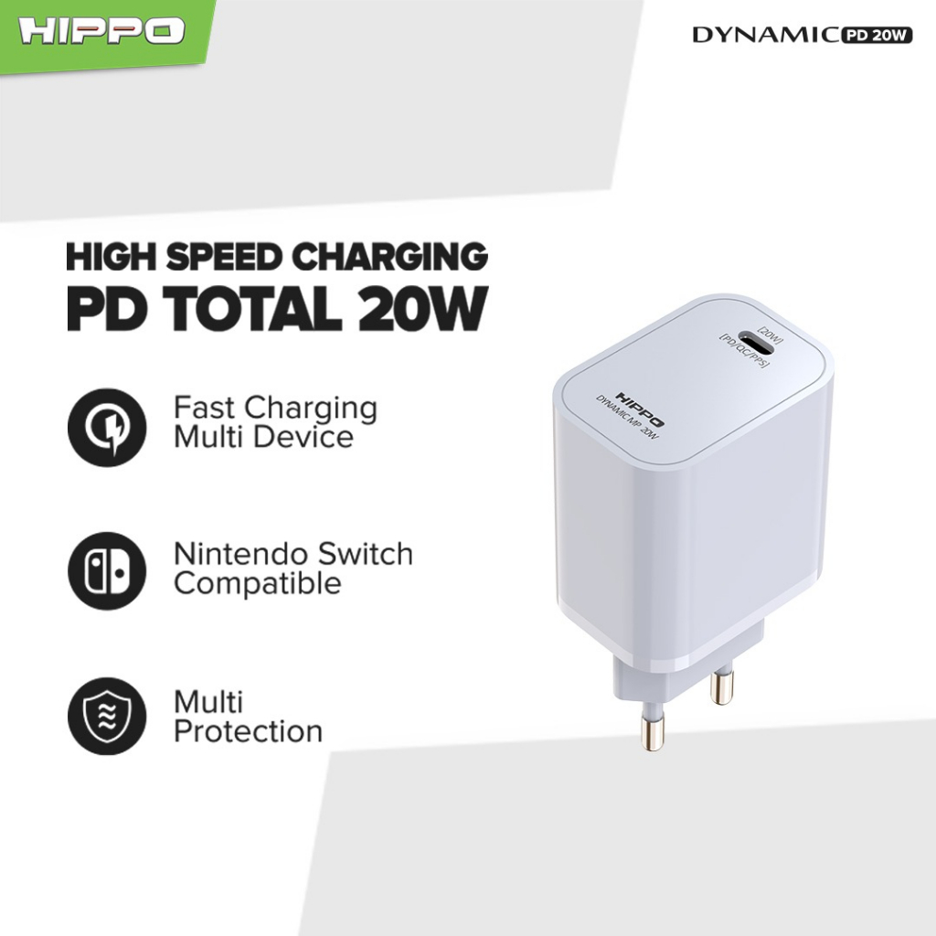 Jual Hippo Dynamic Adaptor Charger PD Quick Fast Charging PD 20W ...