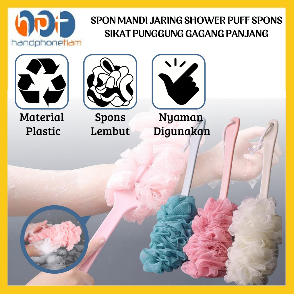 Jual Spon Mandi Jaring Lembut Sikat Punggung Pengangkat Daki Shower ...