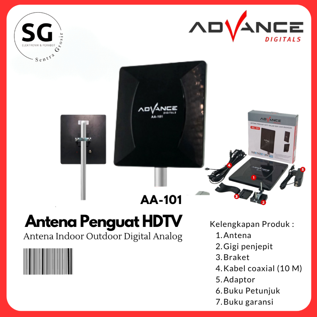 Jual Advance Antena Digitals Analog AA-101 Antena Indoor Outdoor ...