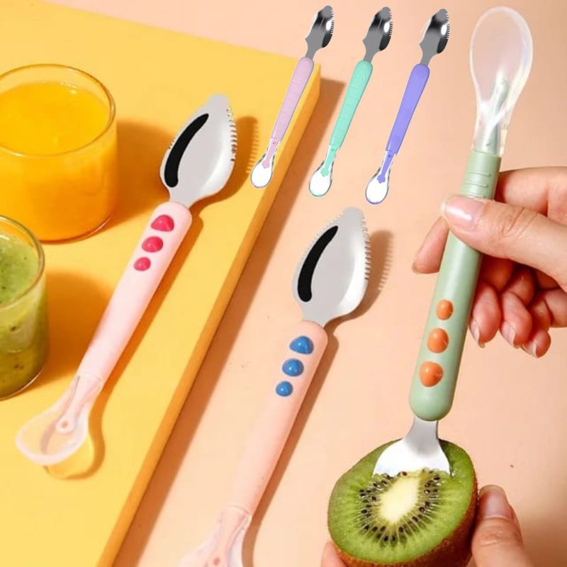 Jual Sendok Kikis Kerok Pengeruk Buah Makan MPASI Bayi Anak Spoon Fruit ...