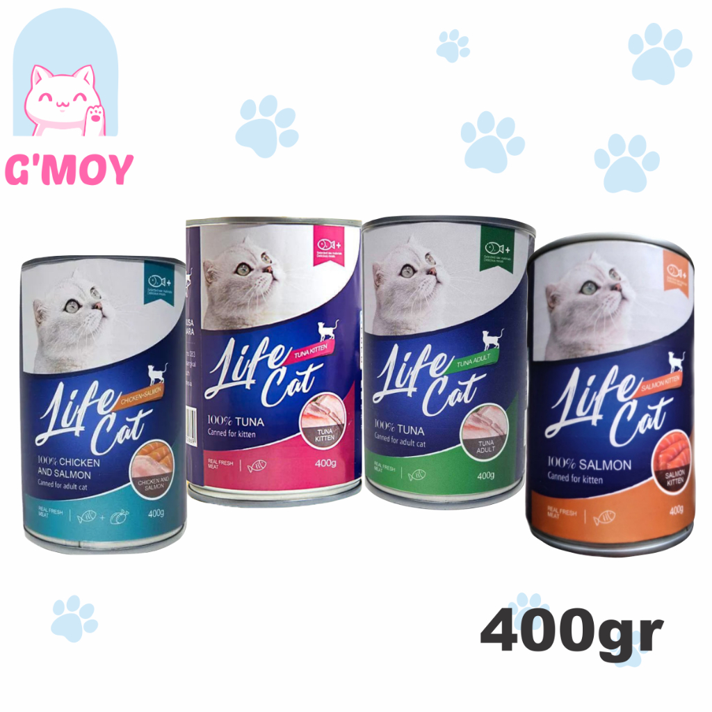 Jual Life Cat Kaleng Kitten Adult Wet Food Makanan Kucing Basah 400gr ...