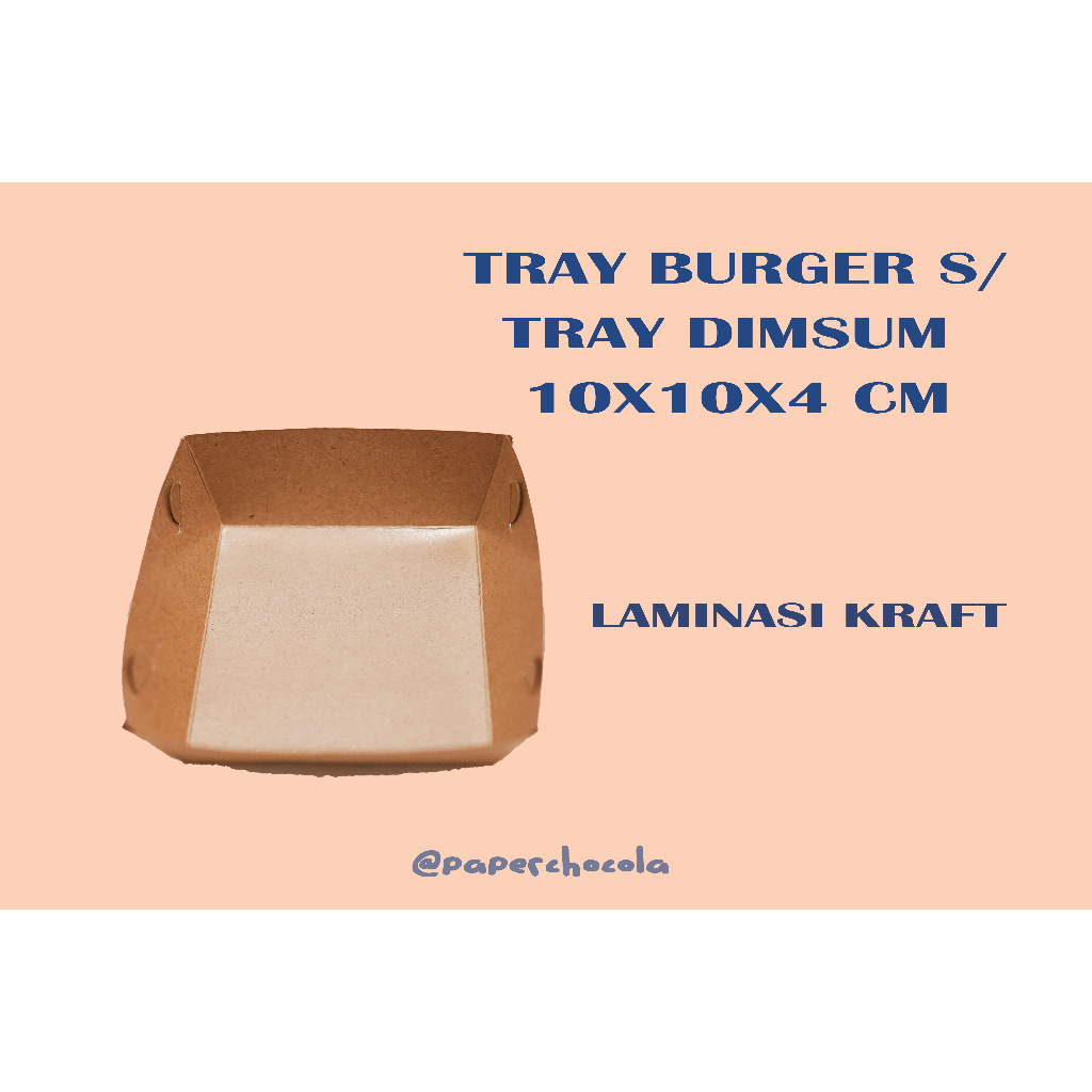 Jual PAPER TRAY BURGER / ALAS BOX BURGER /TRAY DIMSUM / TRAY DONAT ...