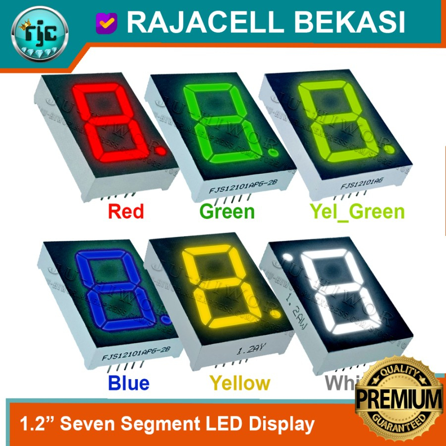 Jual 1.2" Seven Segment Display 1 Digit 7-Segment 1,2 inch LED Digital ...