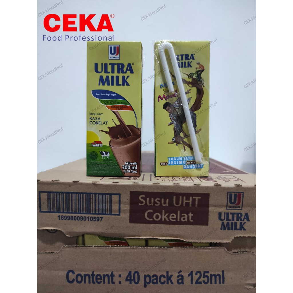 Jual Ultra Milk - Susu UHT rasa Coklat 125 ml x 40 / per karton | Shopee Indonesia