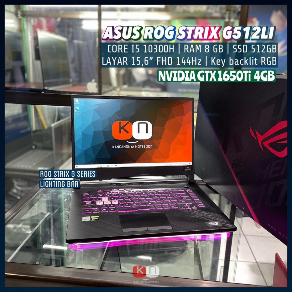 Jual ASUS ROG STRIX G512LI I5 10300H RAM 8GB SSD 512GB GTX 1650TI 4GB ...