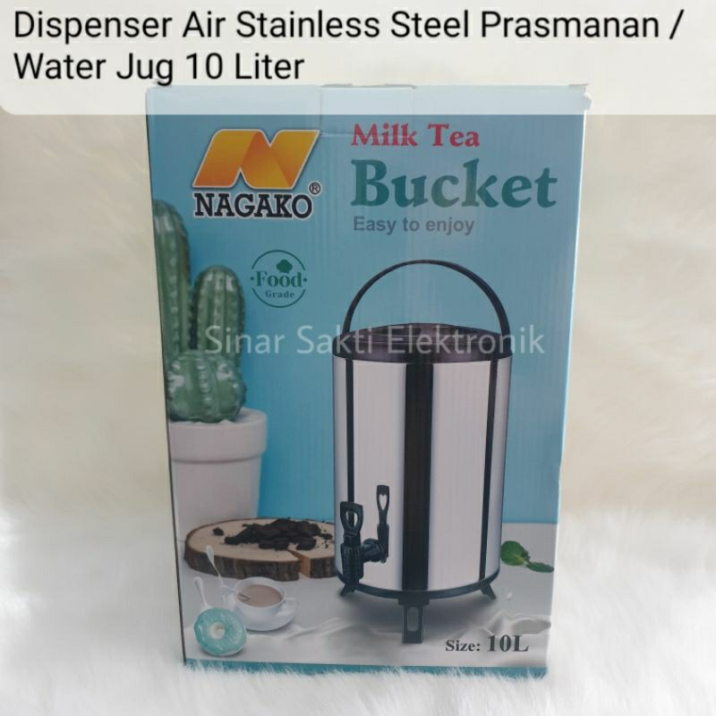 Jual Dispenser Termos Air Stainless Steel Prasmanan Water Tank Jug 10L ...