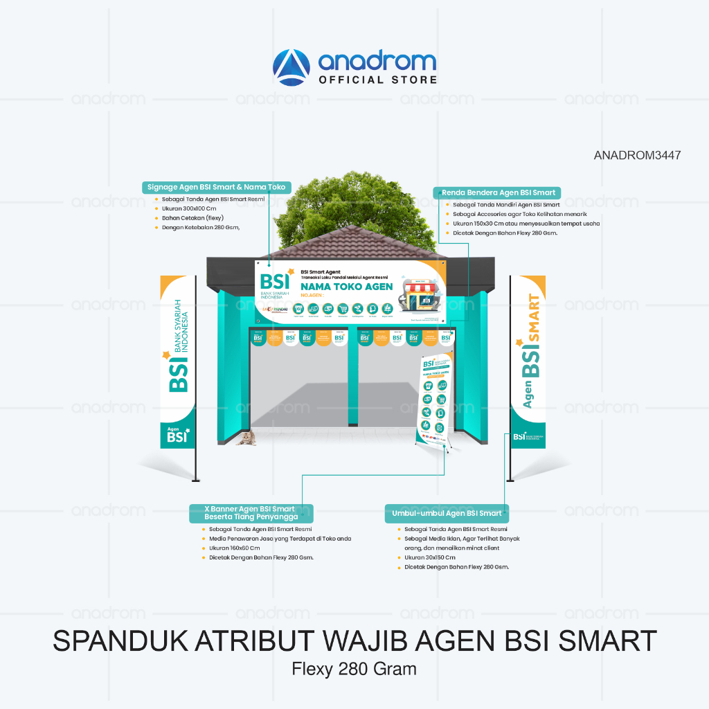 Jual Spanduk Atribut Wajib Agen BSI Smart | Banner Agen BSI Smart ...