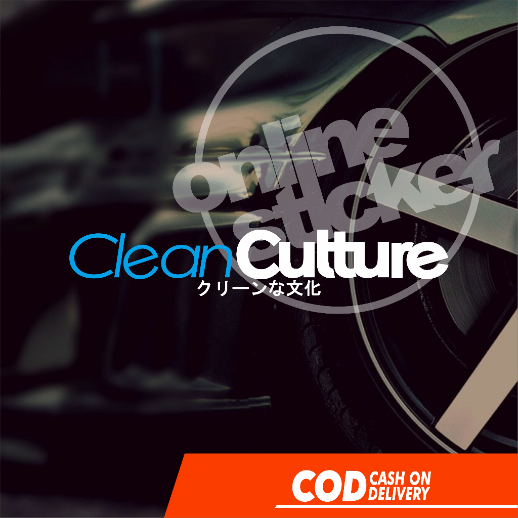Jual Sticker Clean Culture untuk mobil kaca depan | 60cm cuting sticker ...