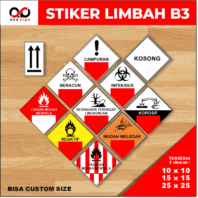 Jual STIKER JENIS LIMBAH B3 bisa custom ukuran | Shopee Indonesia