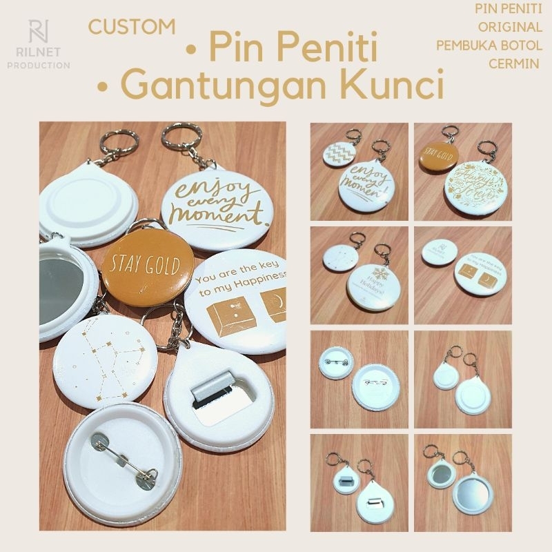 Jual Custom Pin Peniti & Gantungan Kunci (Ori - Pembuka Botol - Cermin ...