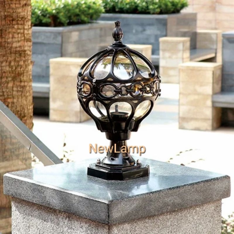 Jual Lampu pilar pagar taman waterproof model bola | Shopee Indonesia