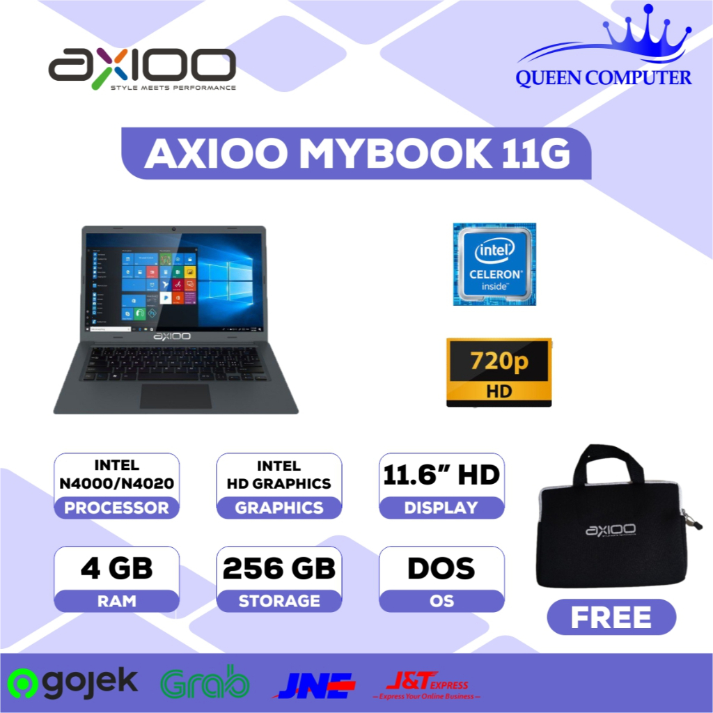 Jual AXIOO 11G INTEL CELERON 4GB 256GB SSD 11.6inch DOS | Shopee Indonesia