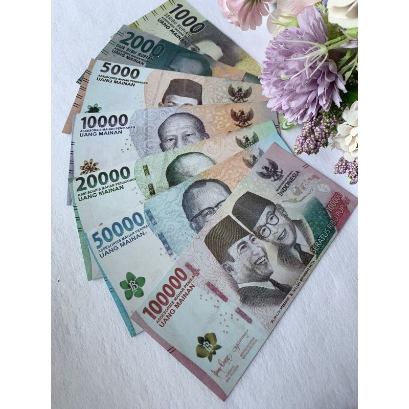 Jual 5 pcs Uang mainan emisi baru mahar / uang replika/uang uangan ...