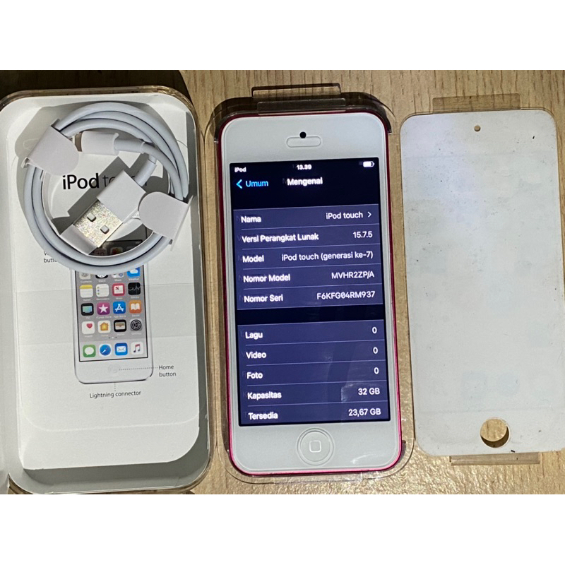 Jual ipod touch 7 pink 32gb second fullset | Shopee Indonesia