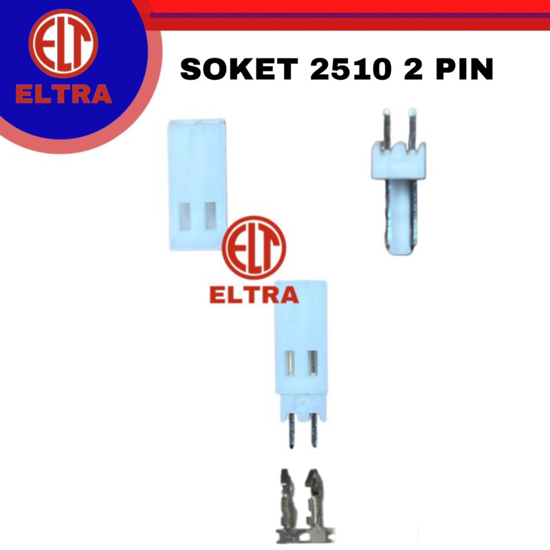 Jual Soket konektor 2510 white housing 2 pin ~ 7 pin + skun connector kf2510 molek molex ...