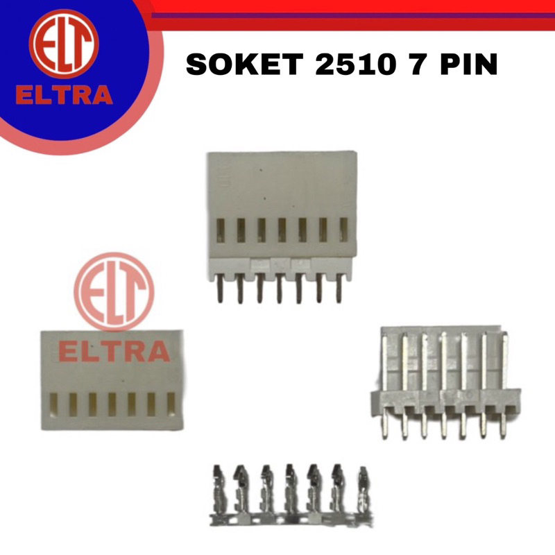 Jual Soket konektor 2510 white housing 2 pin ~ 7 pin + skun connector ...