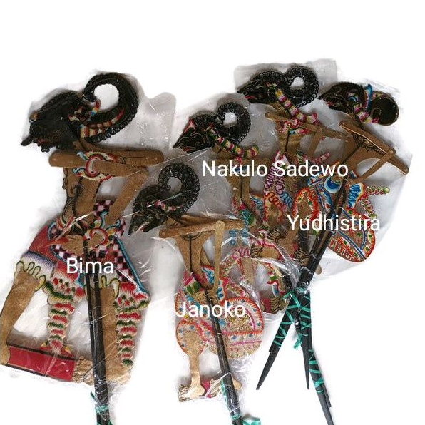 Jual Wayang kulit asli shadow puppets pandawa lima-nakulo-sadewo-janoko ...