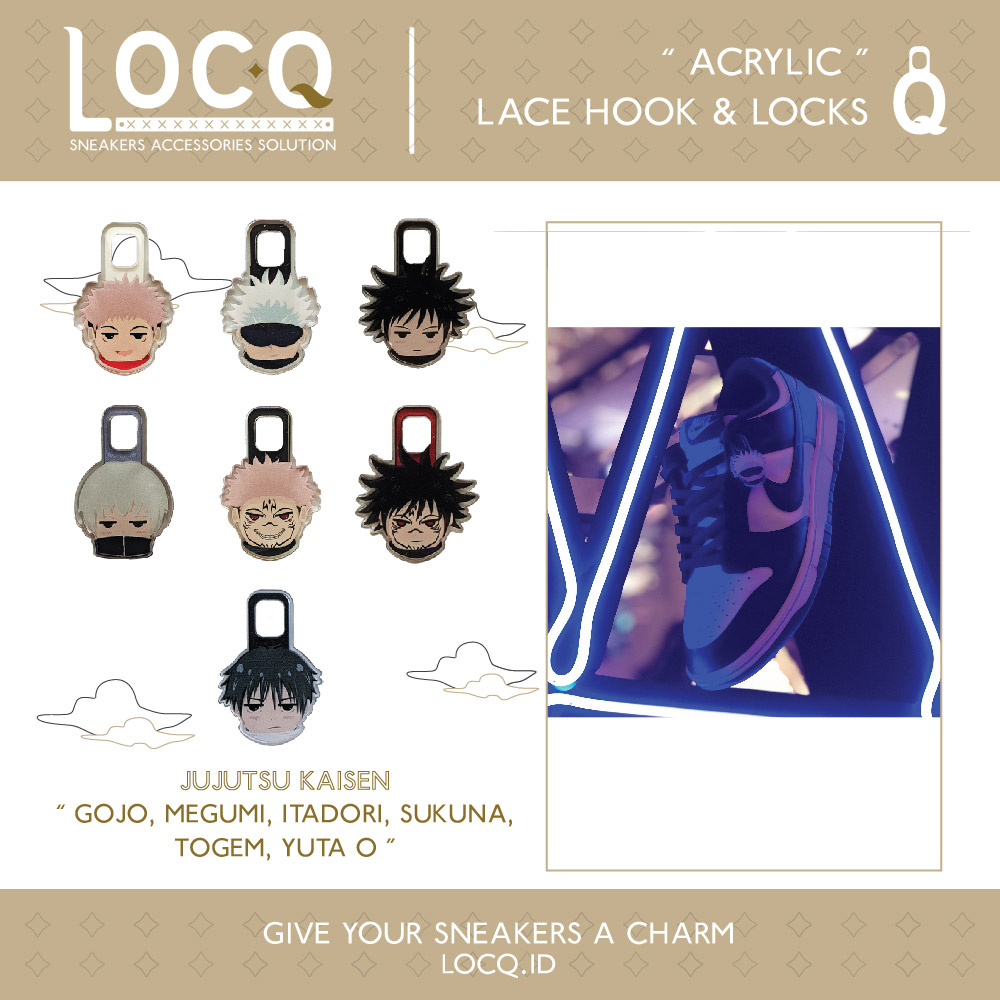 Jual Aksesoris Tali Sepatu Acrylic Lace hook Jujutsu Kaisen - Gojo ...