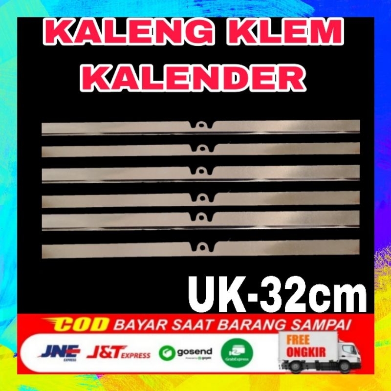 Jual klem kalender / kaleng klem kalender 32cm / klip kalender / seng ...