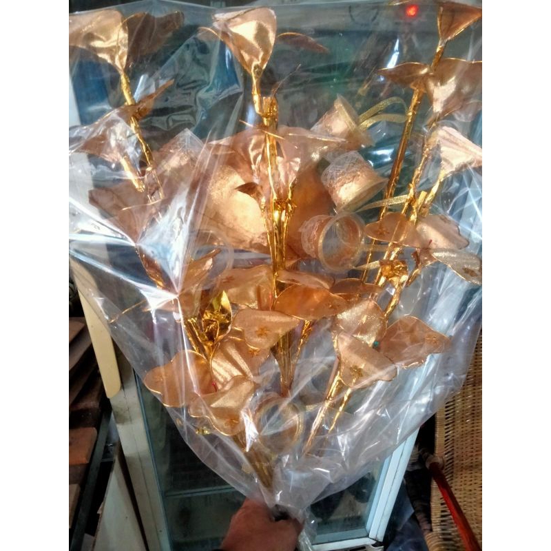 Jual Bunga telur pengantin/bunga bale gold dan silver bahan premium ...
