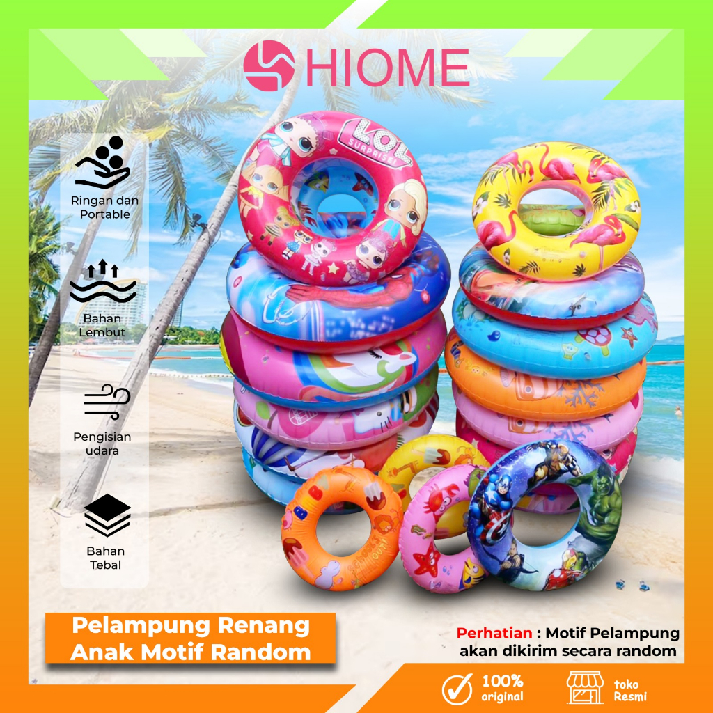 Jual HIOME Pelampung Ban Renang Anak Motif Random Unik&Lucu/Pelampung ...
