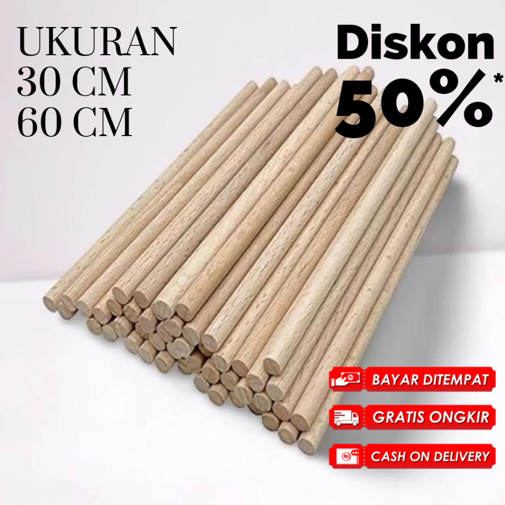 Jual Kayu Dowel, kayu bulat jati belanda | Shopee Indonesia