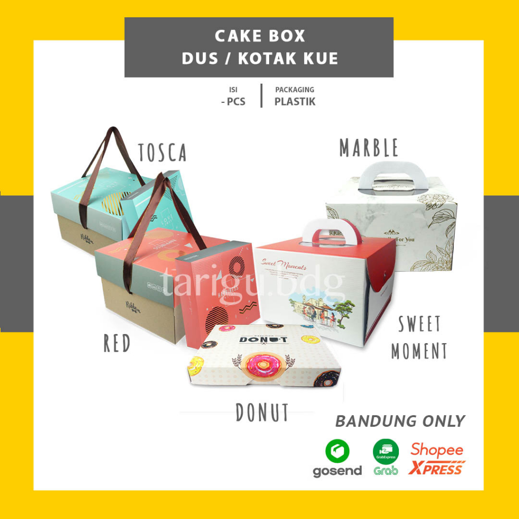 Jual CAKE BOX CAKE BOKS - KOTAK KUE BOKS DUS KUE - BOX BOLU KOTAK BOLU ...